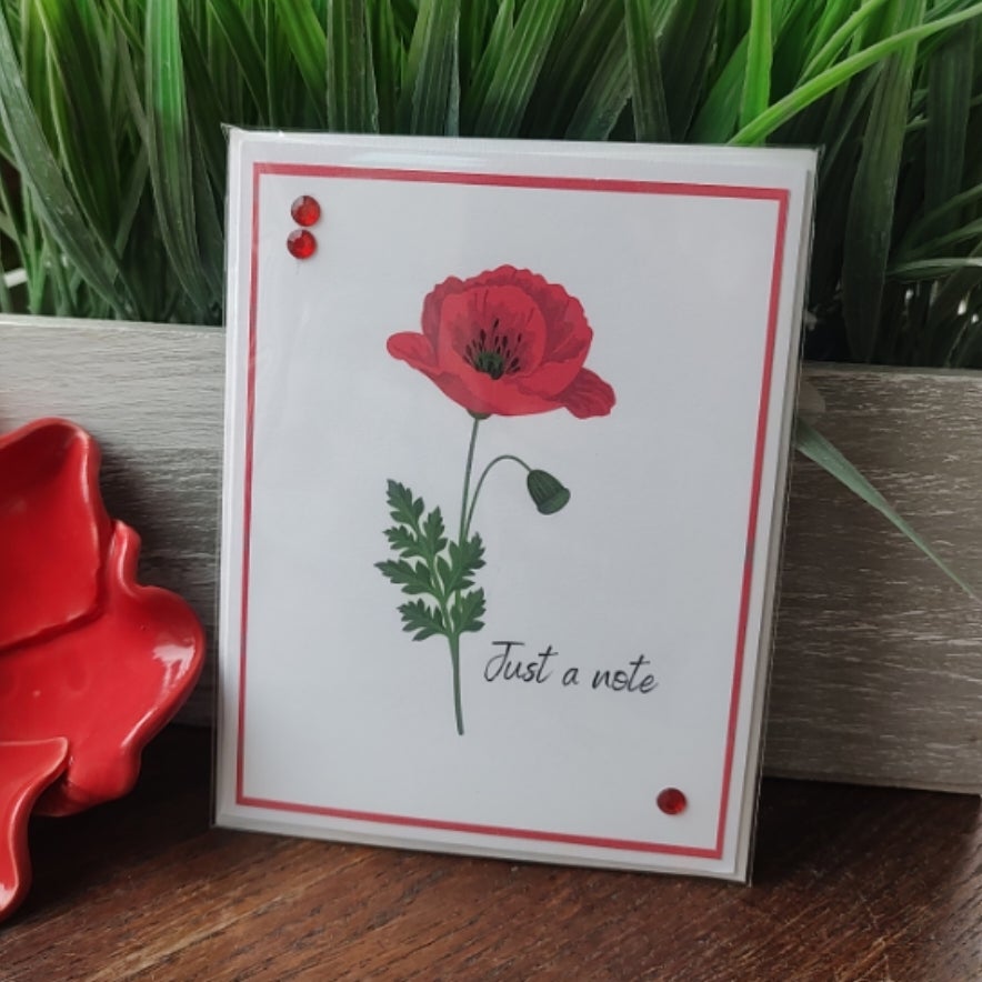 Jeweled Poppy Note Card | AlabamaPoppyProject.com