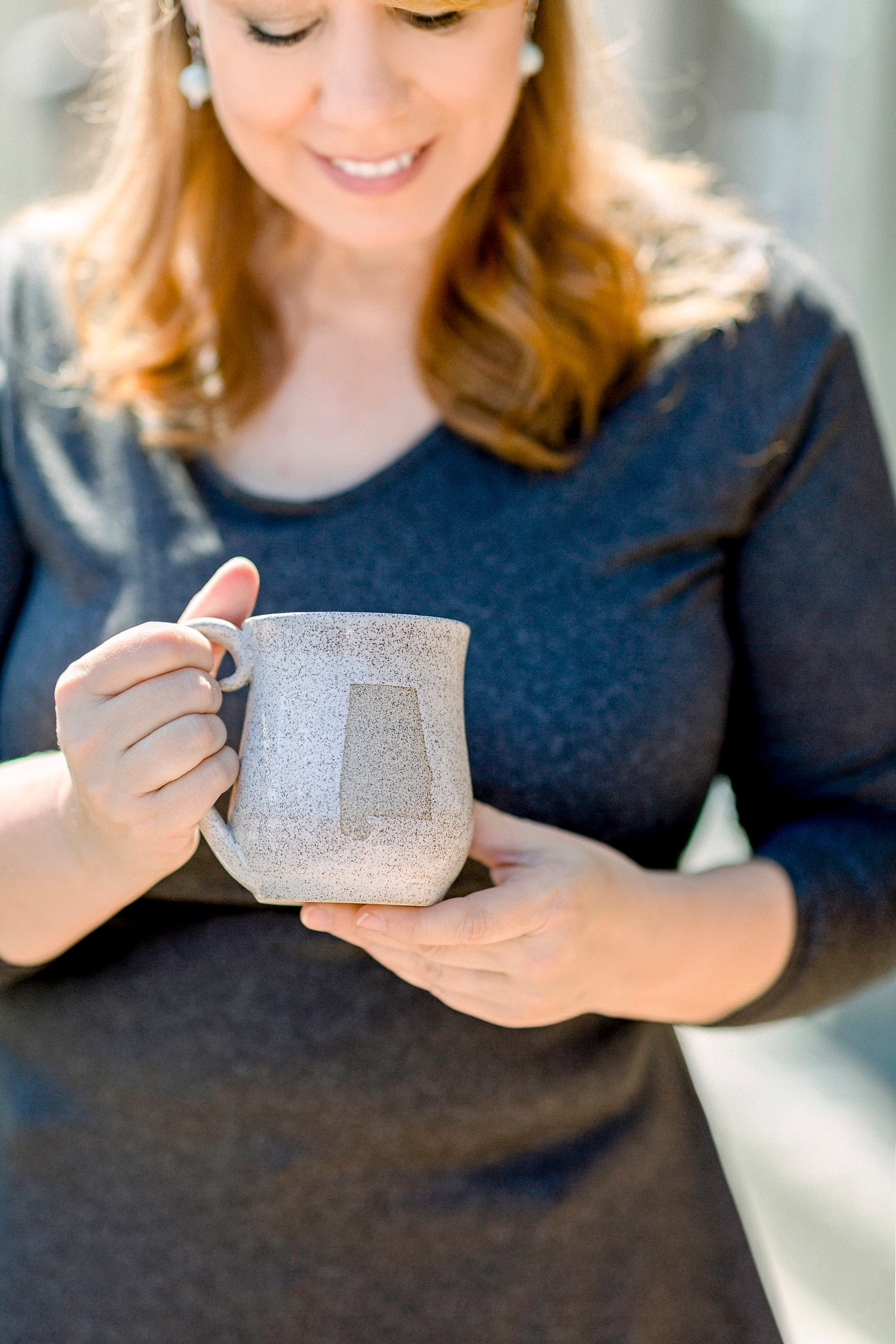 White Stoneware State Mug | JULIANNE HANSEN FINE ART & POTTERY